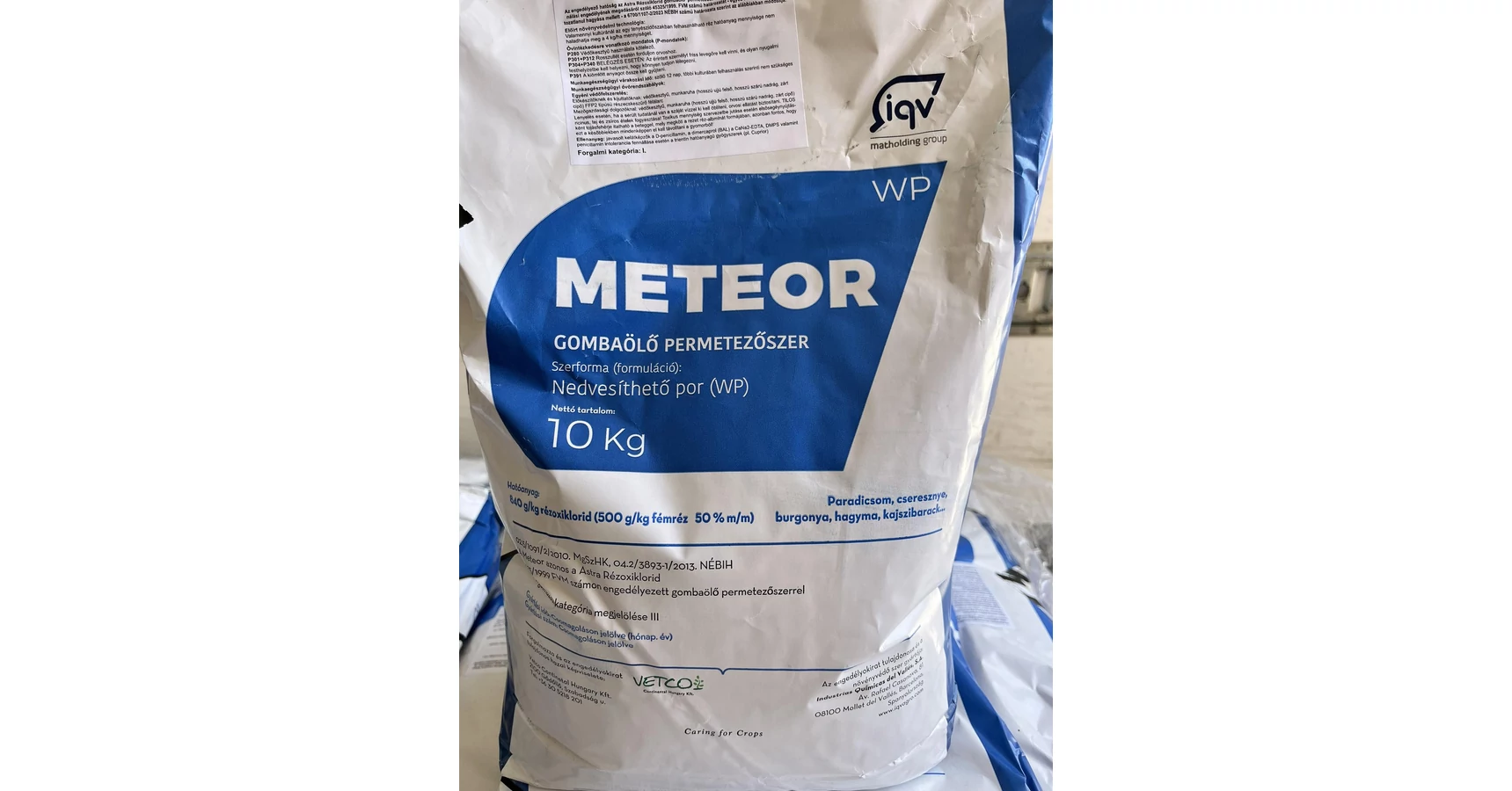 Meteor 10 kg (840 g/kg rézoxiklorid) I.kat - Növényvédő szerek ...