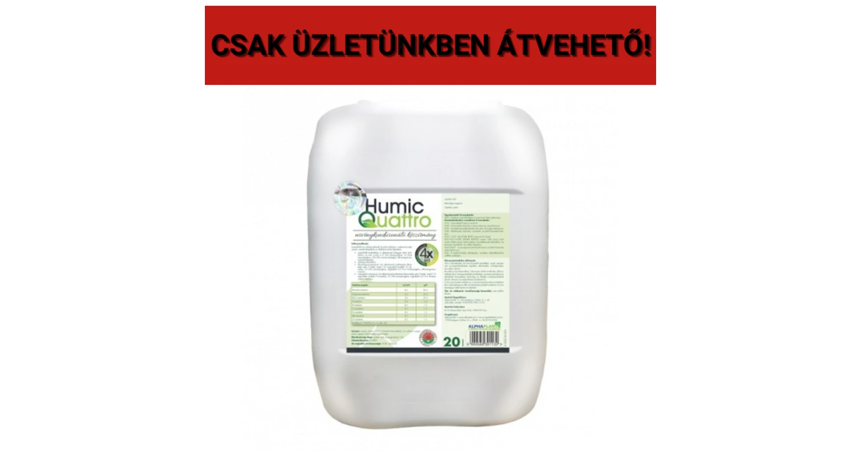 Humic Quattro 20L - Tápoldatok - kovacsgazdabolt.hu